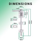 Gate Garage Drop Bolt Heavy Duty 12"/18" Drop Down Bolts - Galvanised ...