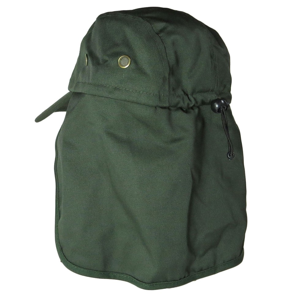 Ear Flap Sun Hat Neck Cover Baseball Cap Visor Camo Army Fishing ...