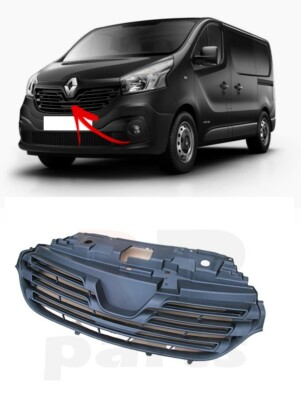 FOR RENAULT TRAFIC 2014 - 2020 NEW FRONT CENTER GRILLE BLACK 623108673R ...