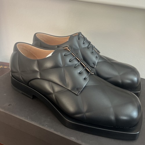 Bottega Veneta 592075 Matelasse Nappy Dream Black Leather Oxford Shoe ...