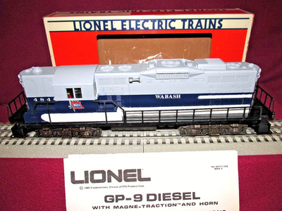 LIONEL 6-8587 WABASH GP-9 DIESEL LOCOMOTIVE, HORN, TWIN HEADLIGHTS, O ...