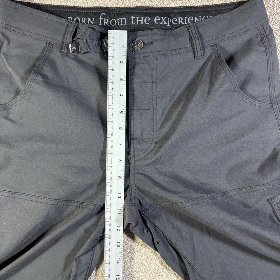 prAna Stretch Zion Shorts Mens Medium Charcoal Gray Hiking Climbing ...