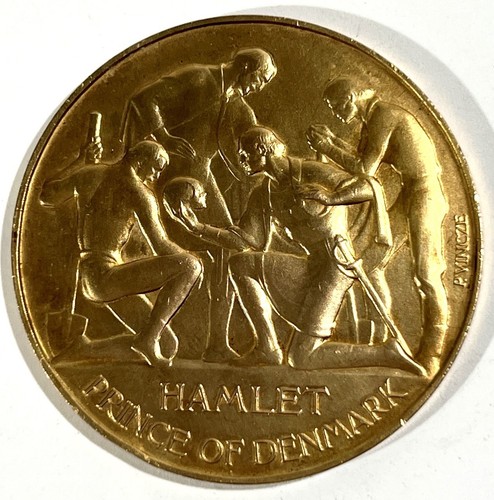 Hamlet Shakespeare Theatre Bronze Comedy Medal Signed Paul Vincze | eBay