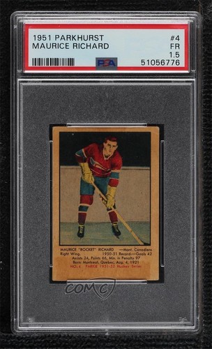 1951-52 Parkhurst Maurice Richard #4 PSA 1.5 Rookie RC HOF | eBay