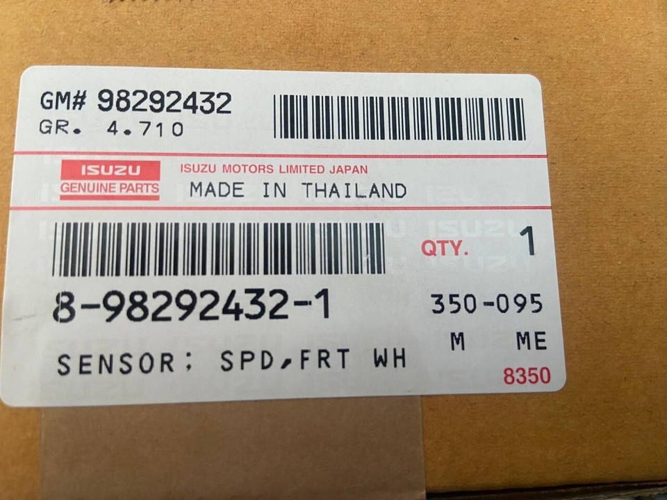 ISUZU DMAX 2012-18 4x4 Genuine FRONT BRAKE ABS SENSOR RH 8982924320 ...
