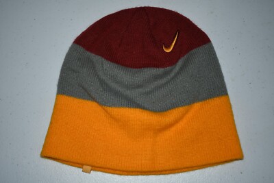 Adult Iowa State Cyclones OSFM Beanie Stocking Cap Hat (Yellow/Red/Grey ...