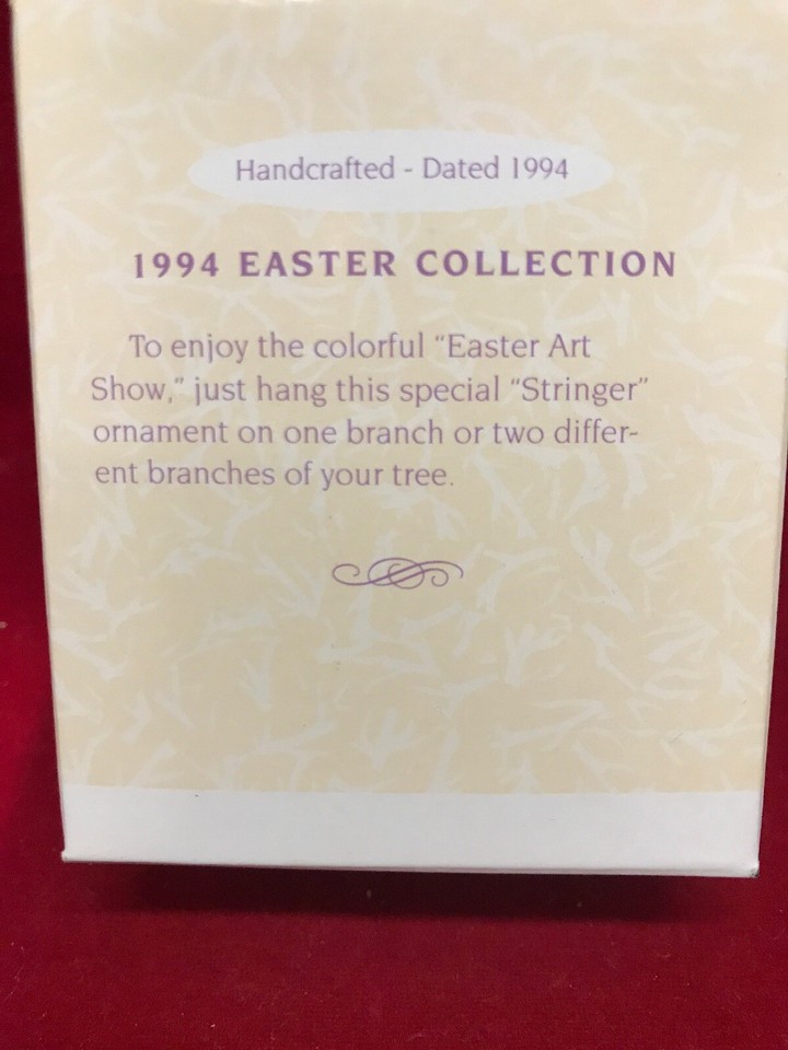 1994 HALLMARK EASTER ART SHOW BUNNY and EGGS - A STRINGER ORNAMENT NEW ...