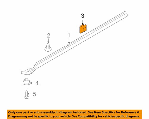 Hyundai OEM 2000-2007 Accent rear door Side Molding Clips 8775635000 ...