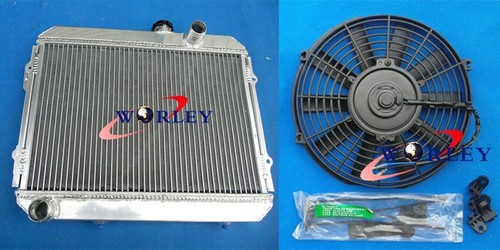 3 ROW Aluminum Radiator + FAN for Toyota Corolla KE30 KE38 KE55 KE70 ...
