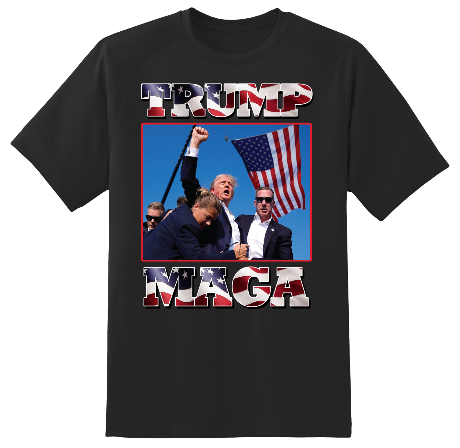 President Donald Trump MAGA FIST PUMP FIGHT Rally Shooting Shirt USA ...