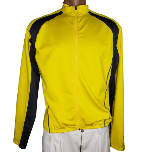 Novara Cycling Jacket Full Zip Men's Large Raglan Yellow Gray Back ...