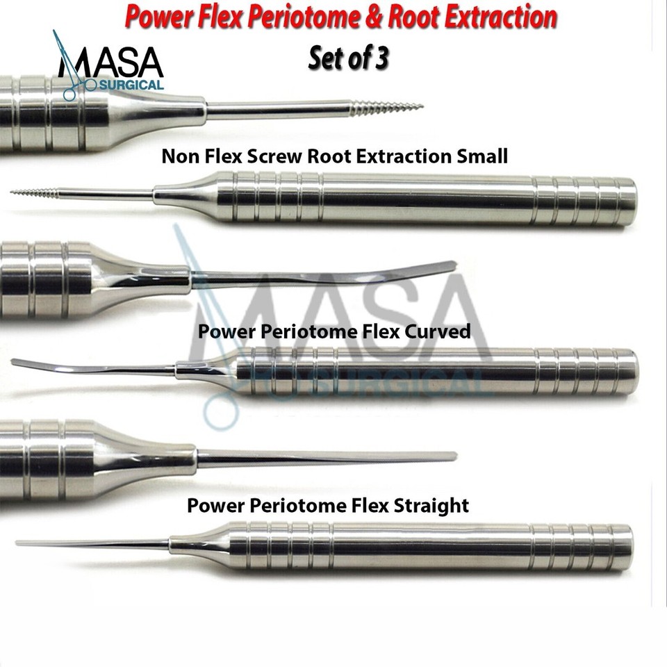 Periotomes Gold Atraumatic Implant Surgery Dental Flex Extraction Screw ...