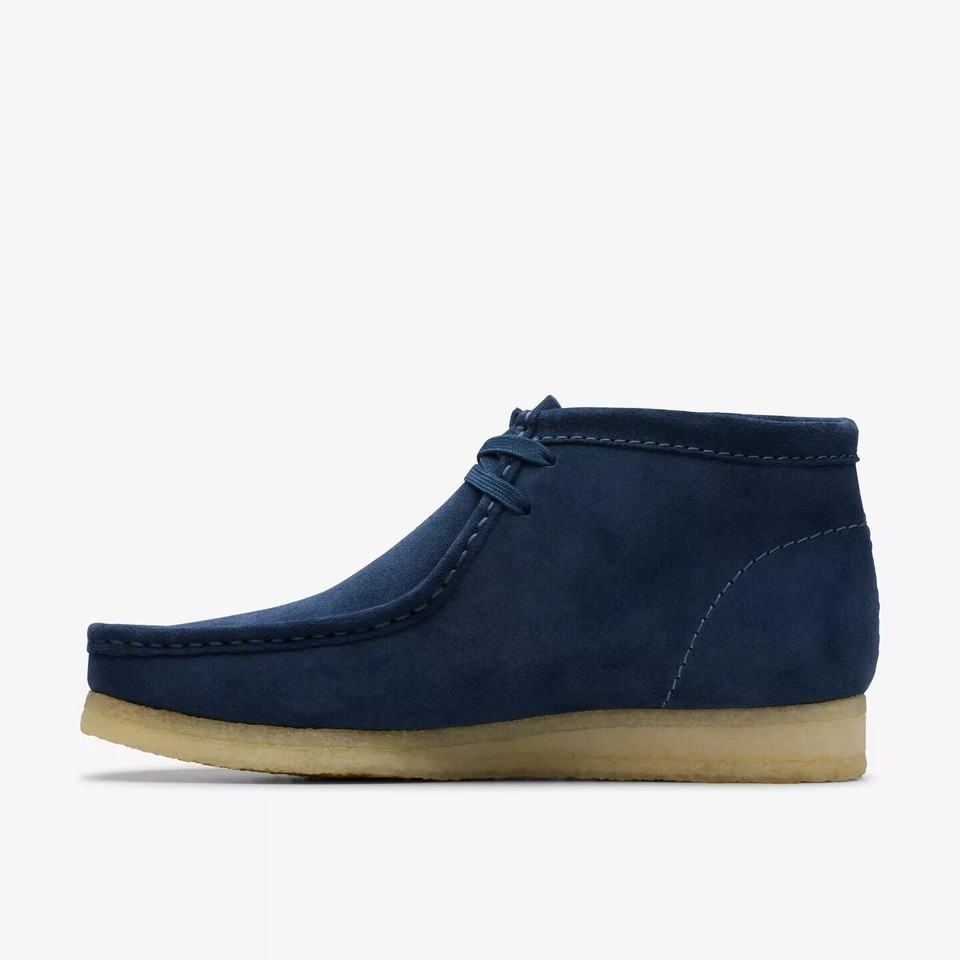 NEW Men Clarks Wallabee Original Navy Blue Ink Suede Limited Edition ...