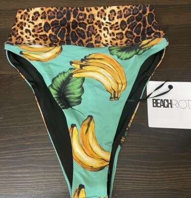 Beach Riot Banana Leopard Bikini Bottom Size XS | eBay UK