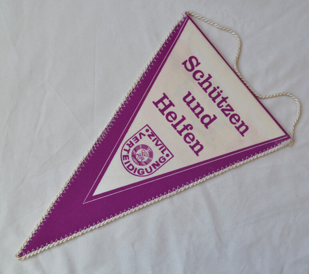 Civil Defense German vintage pennant East Germany GDR DDR banner ...