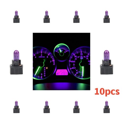 10pcs PURPLE T5 SMD Car LED Dashboard Instrument Interior Light Bulb ...