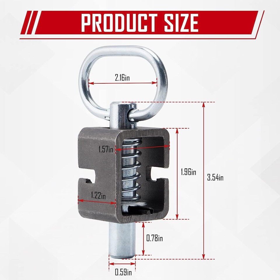 Pair Heavy Steel Spring Trailer Gate Loaded Weld-On Spring Latch Lock ...