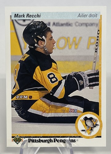 1990-91 Upper Deck FRENCH MARK RECCHI #178 RC Rookie HOF Pittsburgh ...