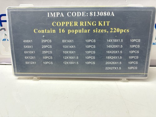 COPPER RING KIT CONTAIN 16 POPULAR SIZES, 220 PCS IMPA CODE: 813080A | eBay
