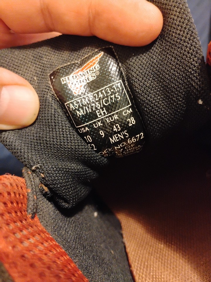 Red Wing 6672 Truhiker Hiker Brown Leather Safety Toe Work Shoes Men's ...