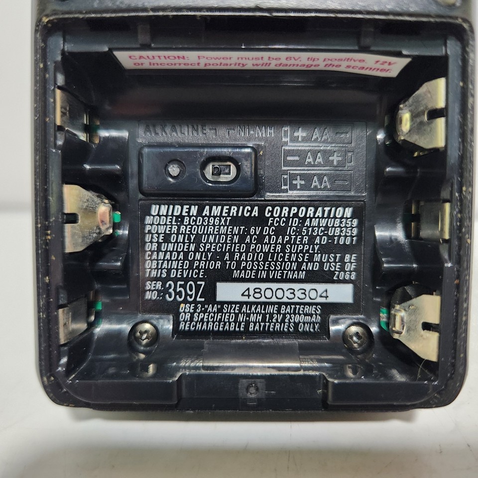 Uniden BCD396XT TRUNKTRACKER IV Digital Handheld Bearcat Police APCO 25 ...