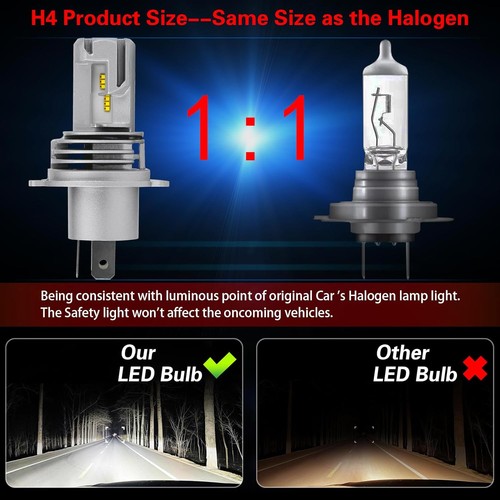WHITE H4 LED REPLACEMENT Headlight Bulbs Kit for Hino 145 165 185 258 ...