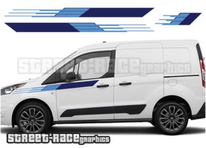 Ford Transit CONNECT 001 M-SPORT Style stripes graphics stickers decals ...