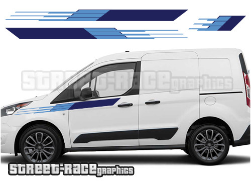 Ford Transit CONNECT 001 M-SPORT Style stripes graphics stickers decals ...