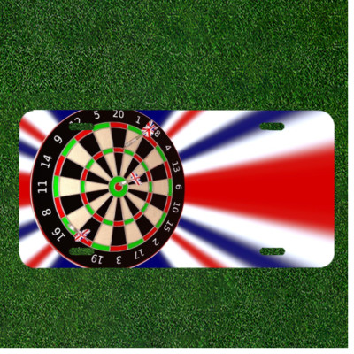 Aluminum License Plate With United Kingdom Dart Board Design NEW | eBay