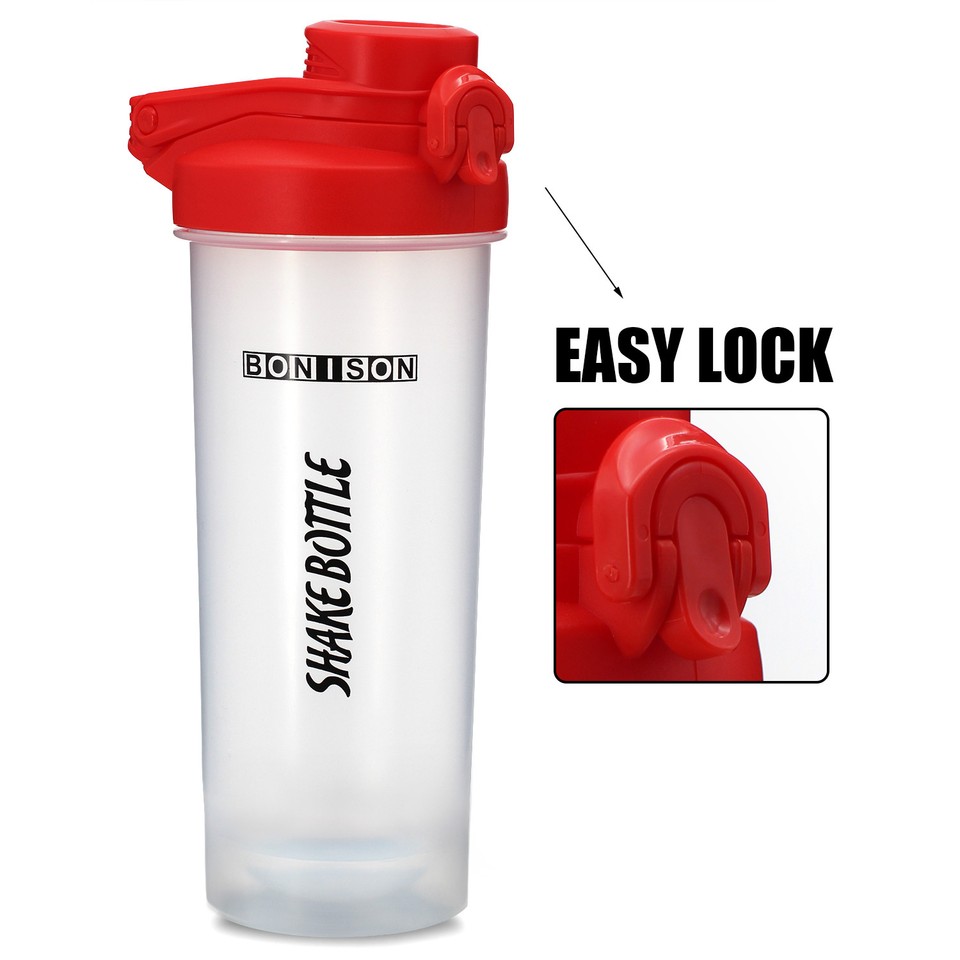 AUTO FLIP Lid Shaker Bottle Blender for Protein Powder Smoothie Shaker ...