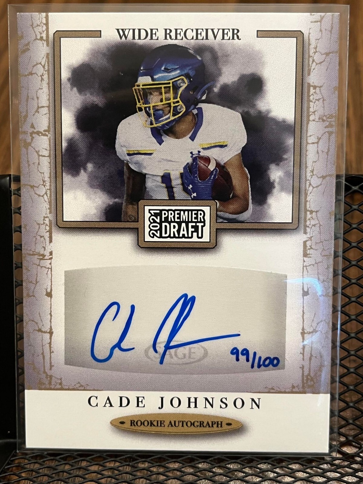 CADE JOHNSON 2021 SAGE PREMIER #A8 ROOKIE SOUTH DAKOTA STATE AUTOGRAPH ...