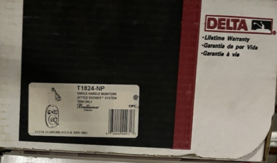 DELTA JETTED SHOWER MONITOR TRIM T1824-NP NICKEL/BRASS | eBay