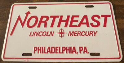 Northeast Lincoln Mercury Dealership Booster License Plate Windber ...