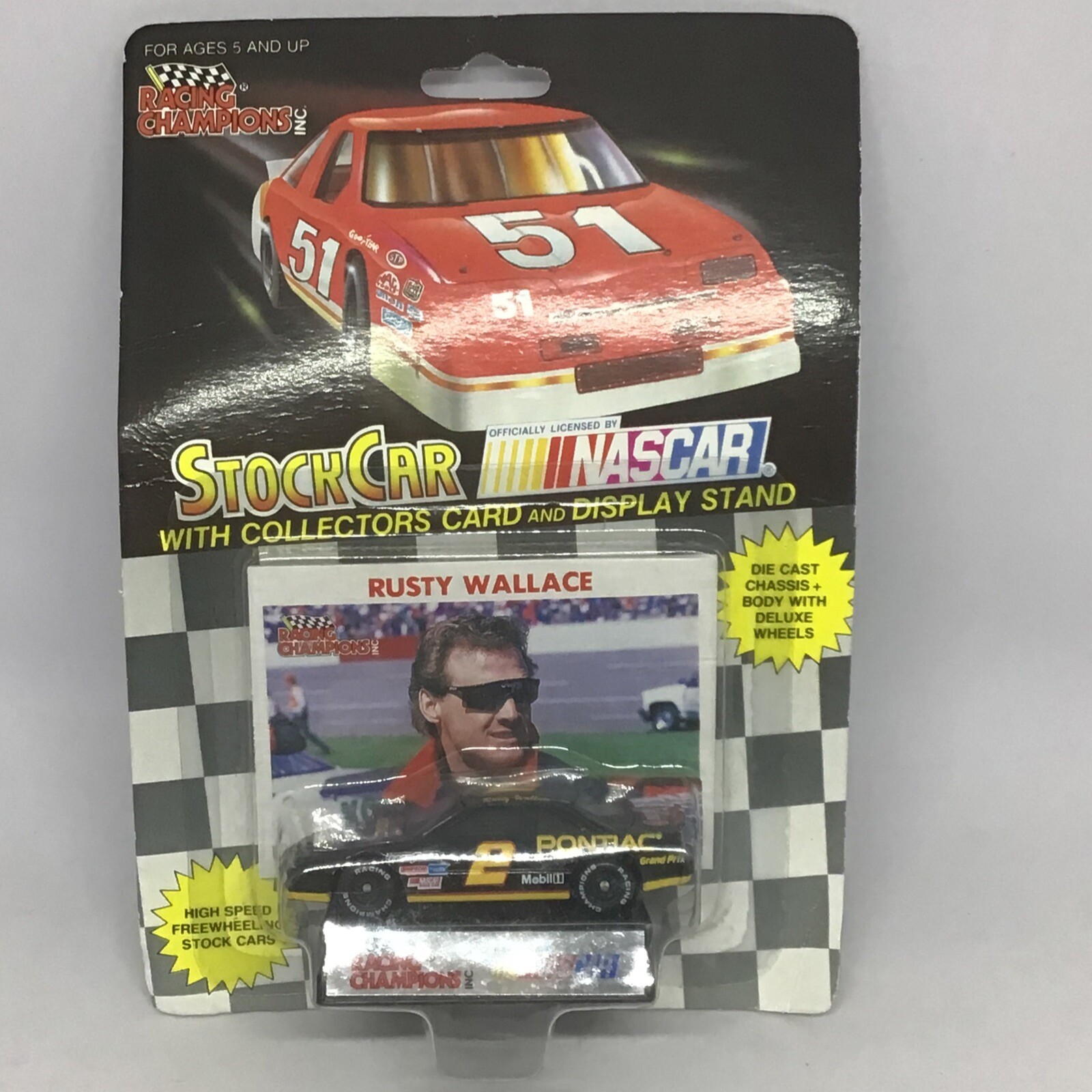 NASCAR #2 Rusty Wallace Pontiac Car 1992 Racing Champions 1:64 | eBay