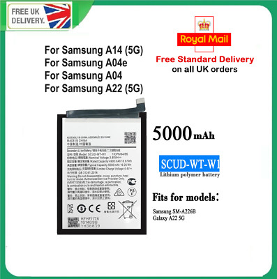 For SAMSUNG GALAXY A14 5G SM-A146U REPLACEMENT BATTERY WT-S-W1 5000mAh ...