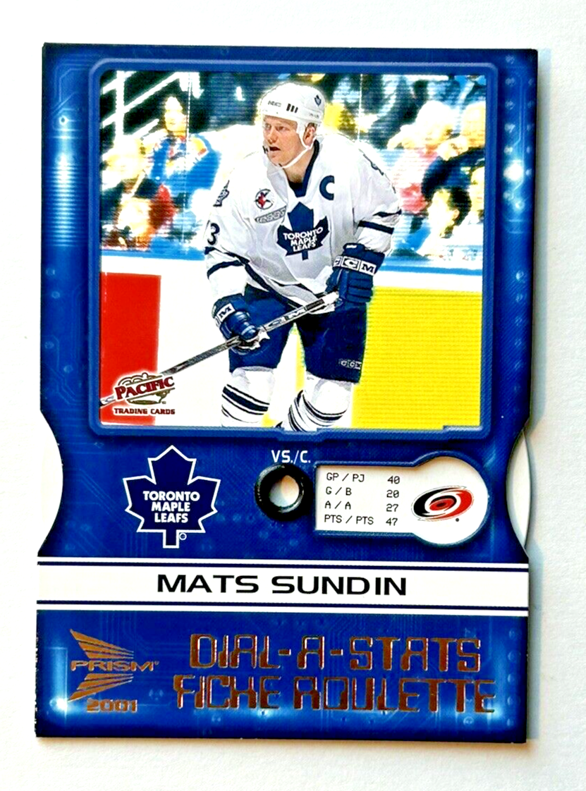 2000 MCDONALD'S PACIFIC PRISM #6 MATS SUNDIN DIAL-A-STAT CARD | eBay