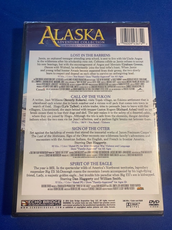 Alaska Adventure Collection 4-Movies (DVD) …….……..BRAND NEW & SEALED ...