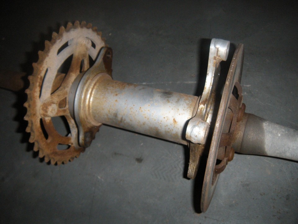 87 88 oem Genuine Yamaha WARRIOR Rear Axle With Carrier Sprocket Rotor ...