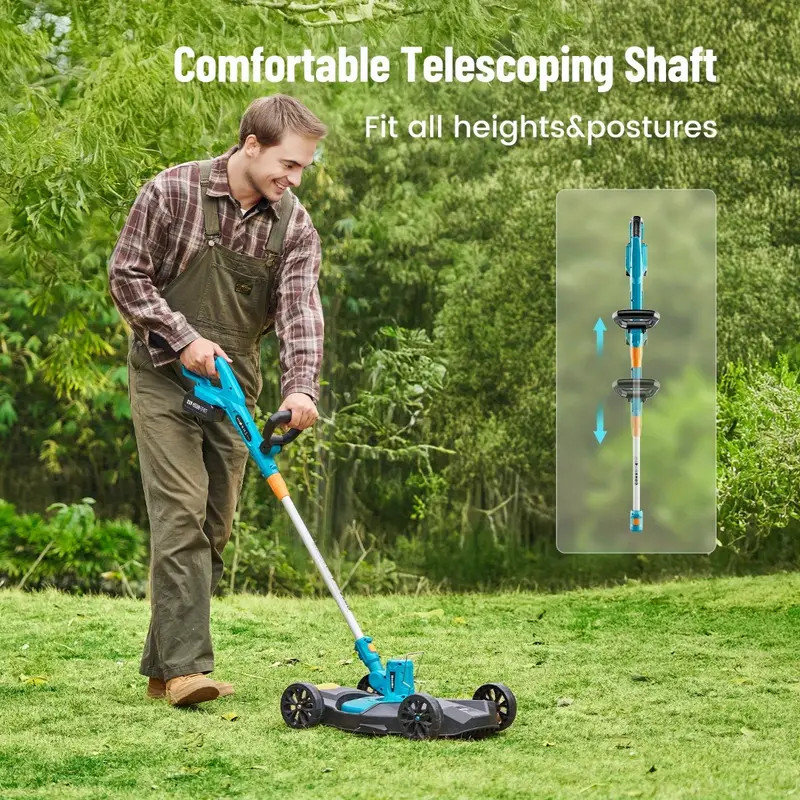 Seesii 12" Electric Lawn Mower Cordless Weed Wacker Trimmer Edger ...