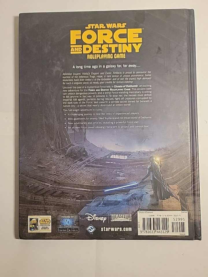 STAR WARS FORCE AND DESTINY GHOSTS OF DATHOMIR ROLEPLAYING GAME ...