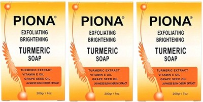 PIONA Exfoliating Brightening TURMERIC Soap 7 Oz. [3PCS] | eBay