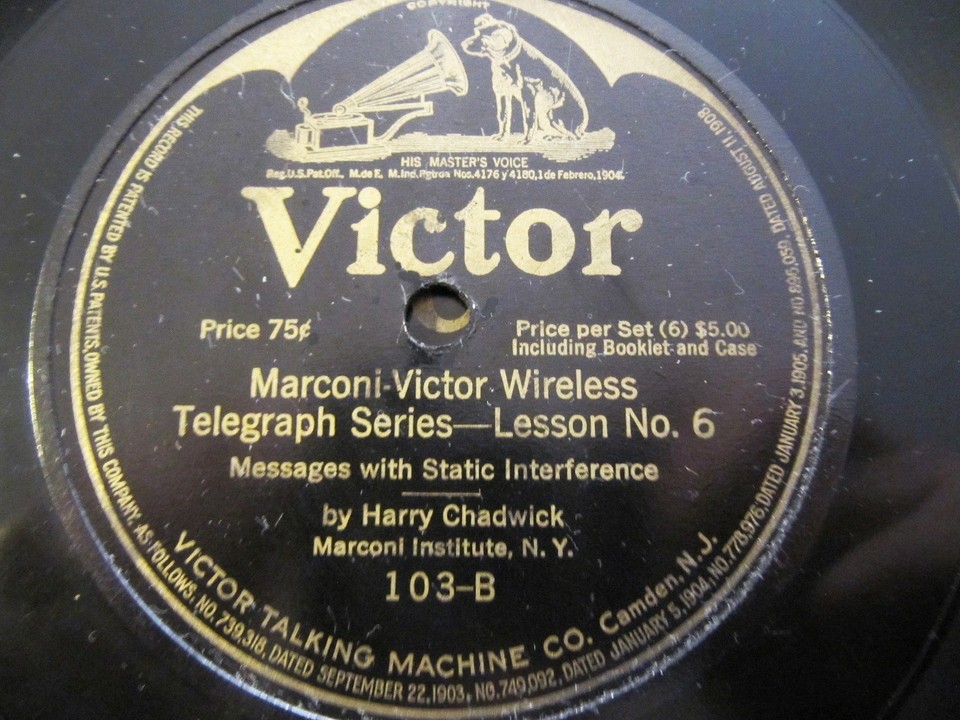 1918 Wireless Telegraph MARCONI VICTOR SERIES Harry Chadwick Lesson 5/6 Rec103 | eBay