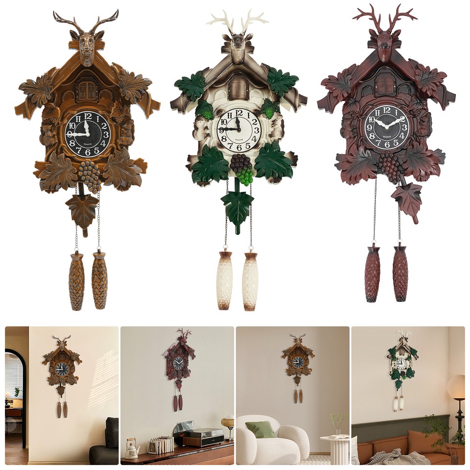 Retro deer head wall clock without dry battery,Wall Clock,Retro Large ...