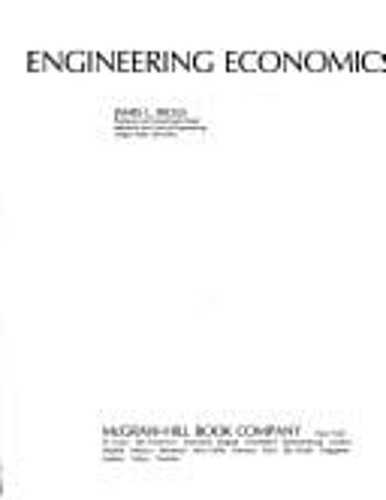 Engineering Economics Hardcover James L. Riggs 9780070528604| eBay