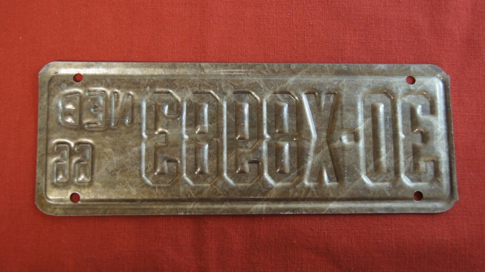 Vintage Nebraska trailer license plate 9" 1959 | eBay