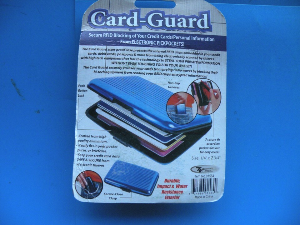 Aluminum Card Guard Secure RFID Blocking Credit Card Holder gold New ...