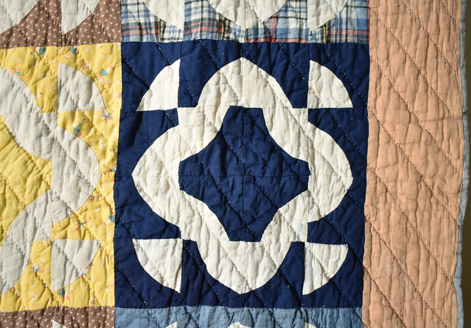 Colorful 30's "Mohawk Trail" Antique Patchwork Quilt ~EYE CATCHING ...