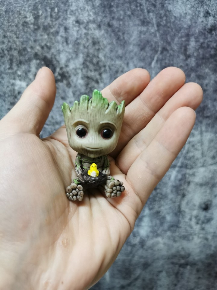 Mini Groot Figurine Miniature Model Home Accessories Decompression ...