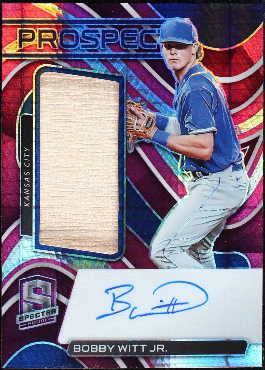 2022 Panini Chronicles - Spectra Prospect Jersey Autographs Bobby Witt ...