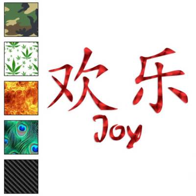 Joy Chinese Symbols, Vinyl Decal Sticker, 40 Patterns & 3 Sizes, #2644 ...